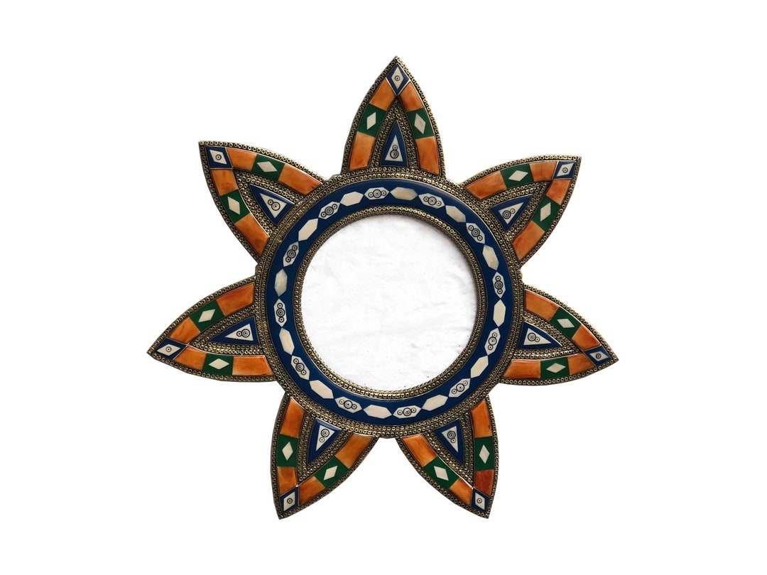 Flower Shaped Mirror Wall Art Makeup and Bathroom Mirror Vanity Mirror ...