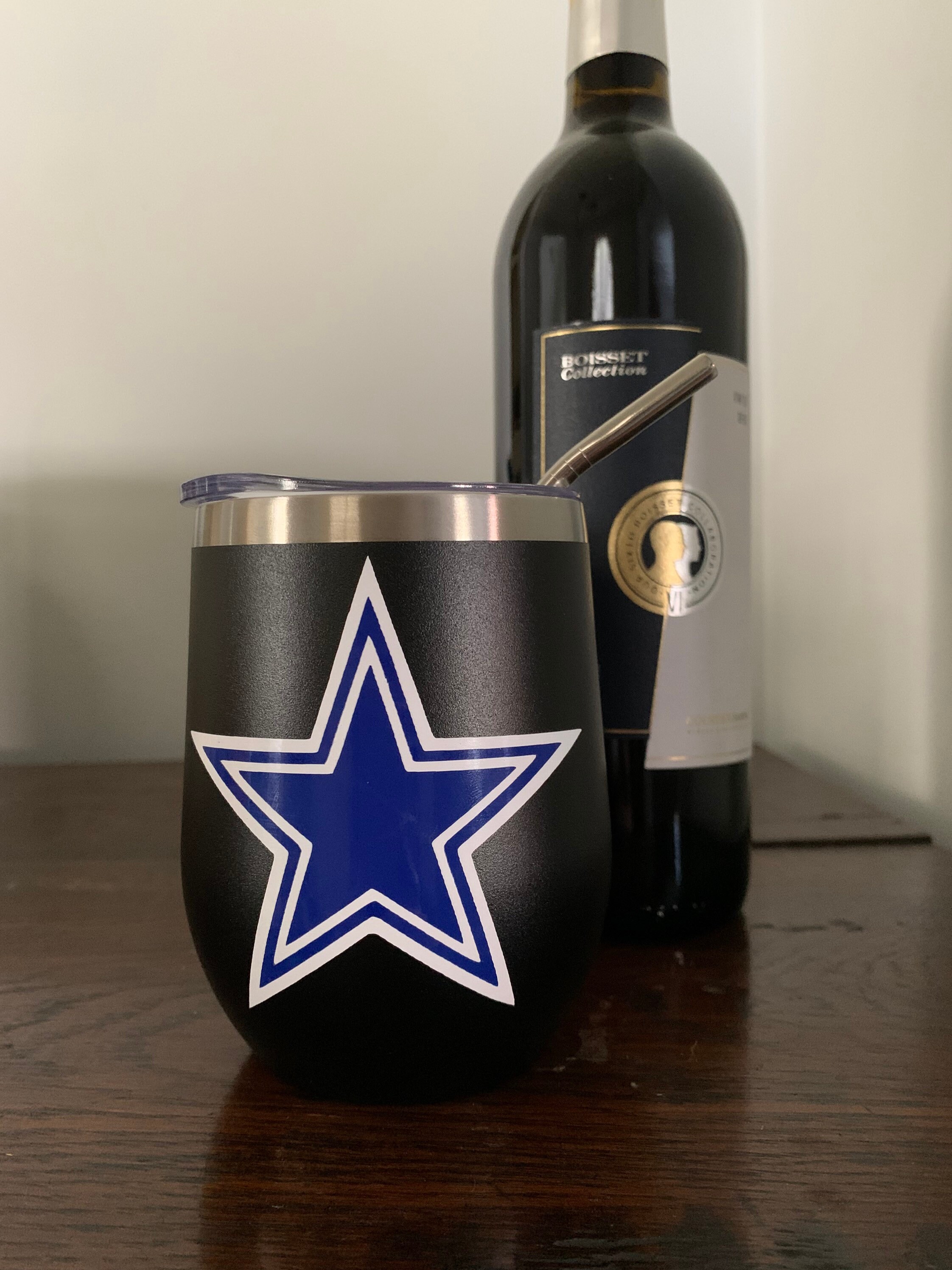 Dallas Football Star - Wine Tumbler - Etsy