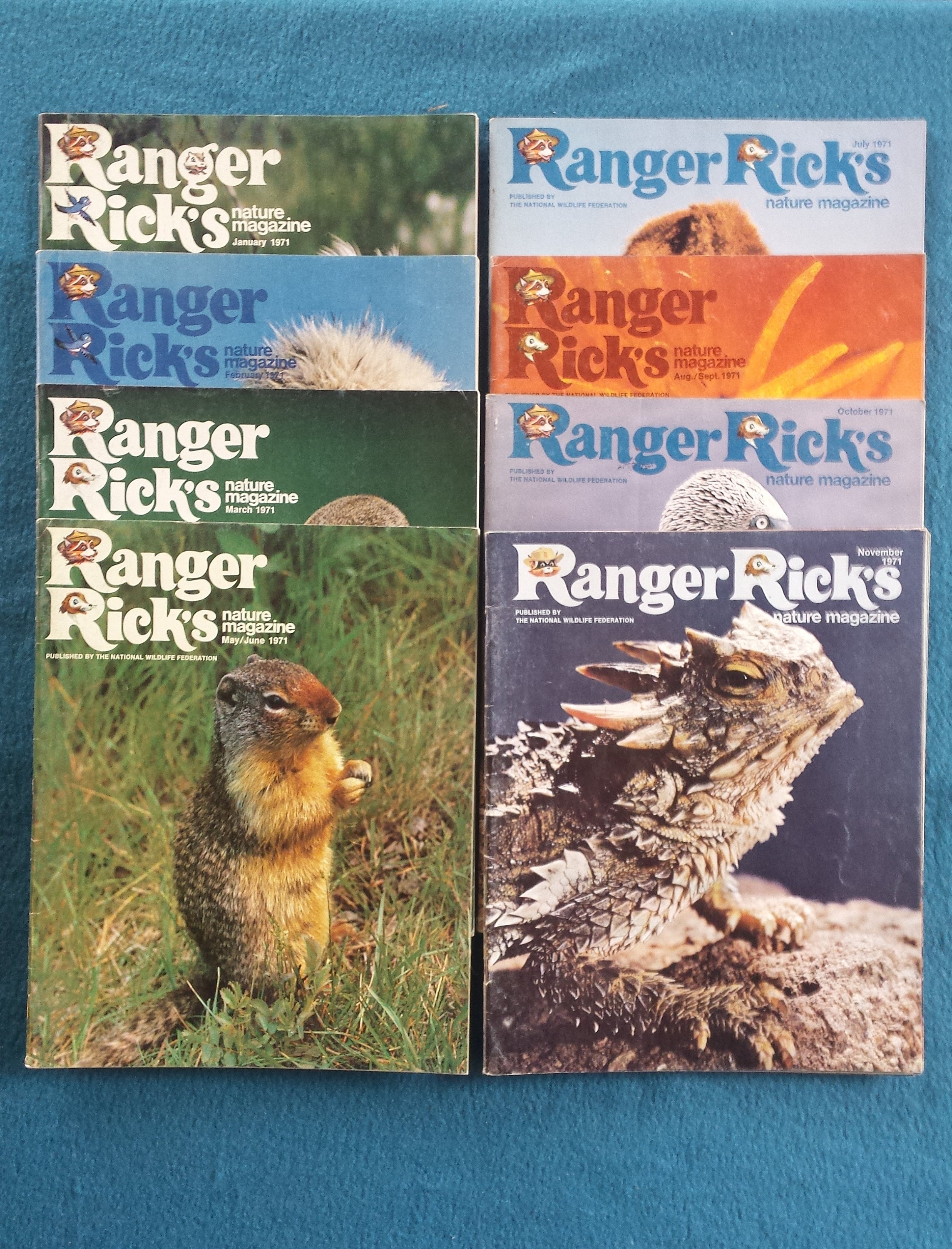 1971 Vintage Ranger Rick Magazines - 8 of Ten Issues, Awesome for Kids ...