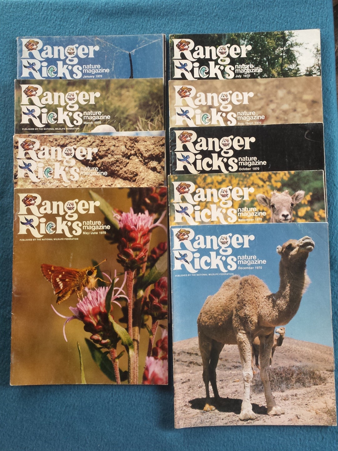 1970 Vintage Ranger Rick Magazines - 9 of Ten Issues, Awesome for Kids ...