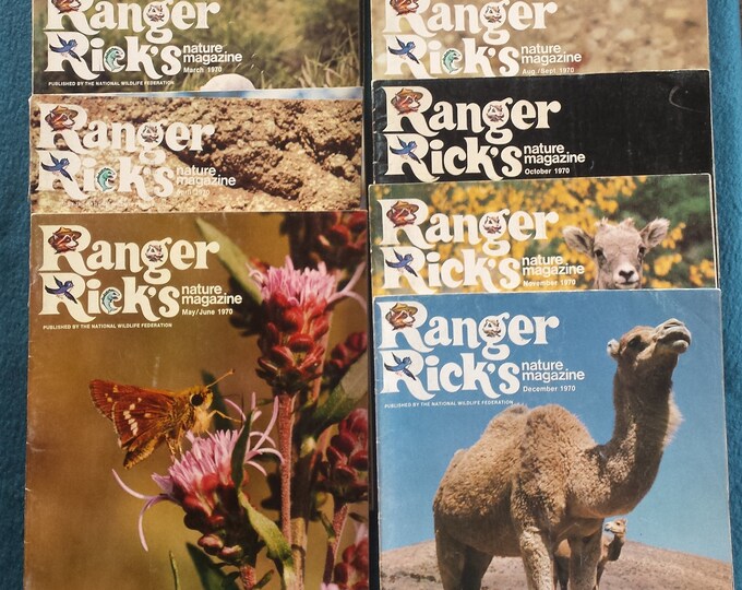 1970 Vintage Ranger Rick Magazines 9 of Ten Issues, Awesome for Kids - Etsy