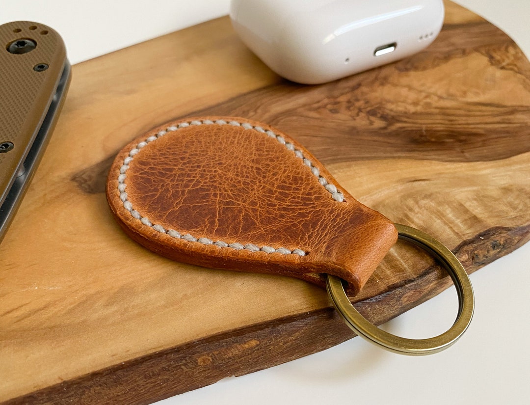 Full Grain Italian Leather Keychain, Leather Key Holder, Leather Key ...