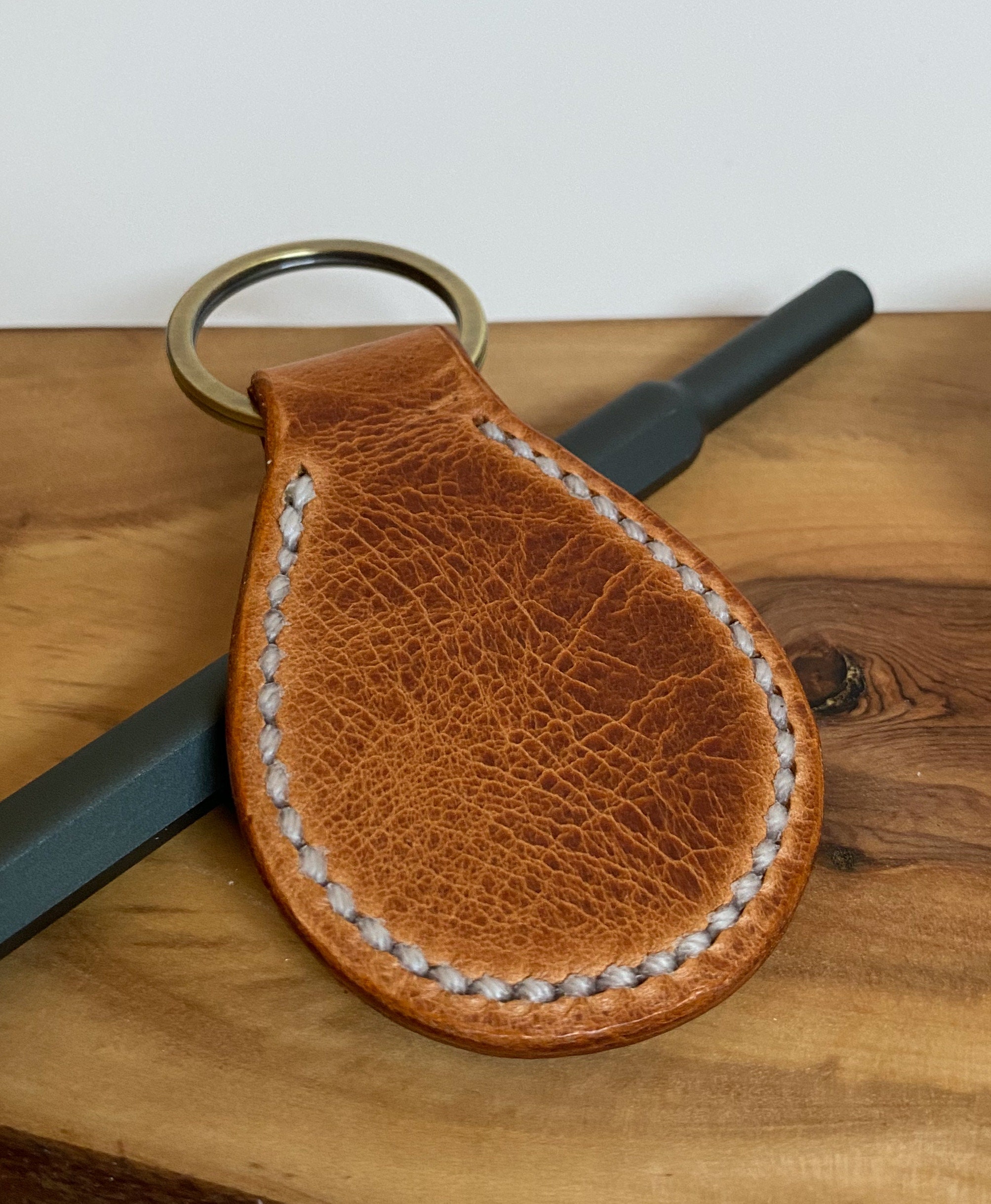 Full Grain Italian Leather Keychain, Leather Key Holder, Leather Key ...