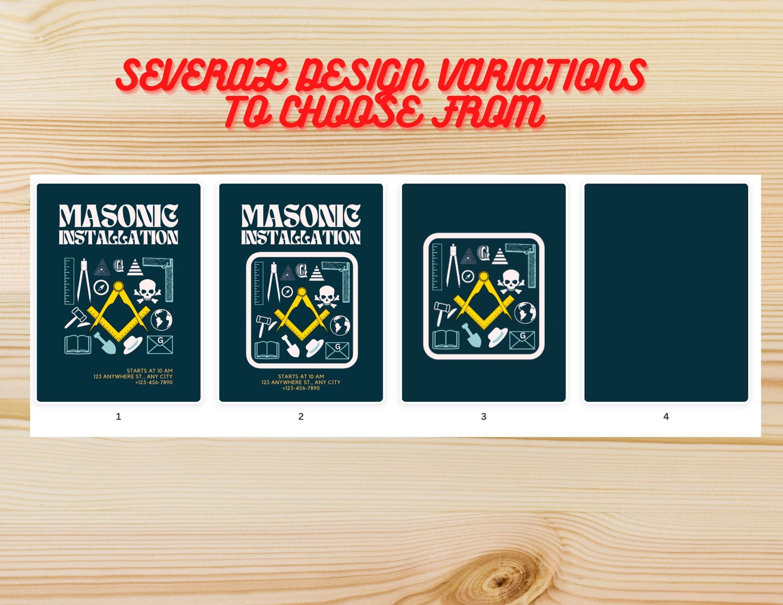 Masonic Event Invitation or Digital Freemason Printable Entered ...