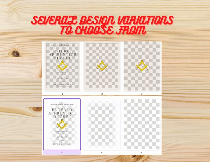 Mason / Masonic Printable or Digital Event Invitation, Entered ...