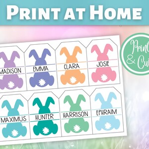 Easter Basket Tag Personalized | Editable Easter Gift Tag | Customized ...