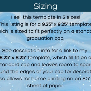 Blank Graduation Cap Topper Template Digital Download Grad - Etsy