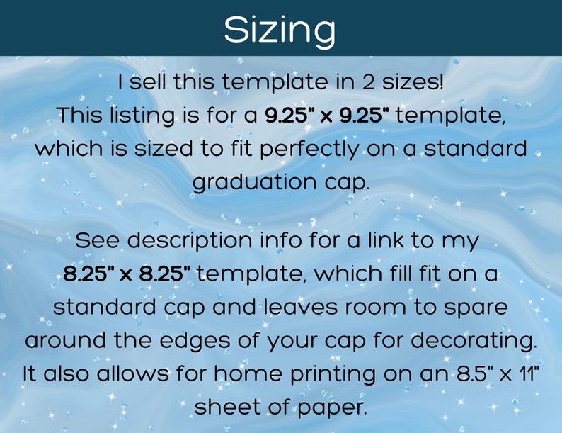 Blank Graduation Cap Topper Template Digital Download Grad - Etsy