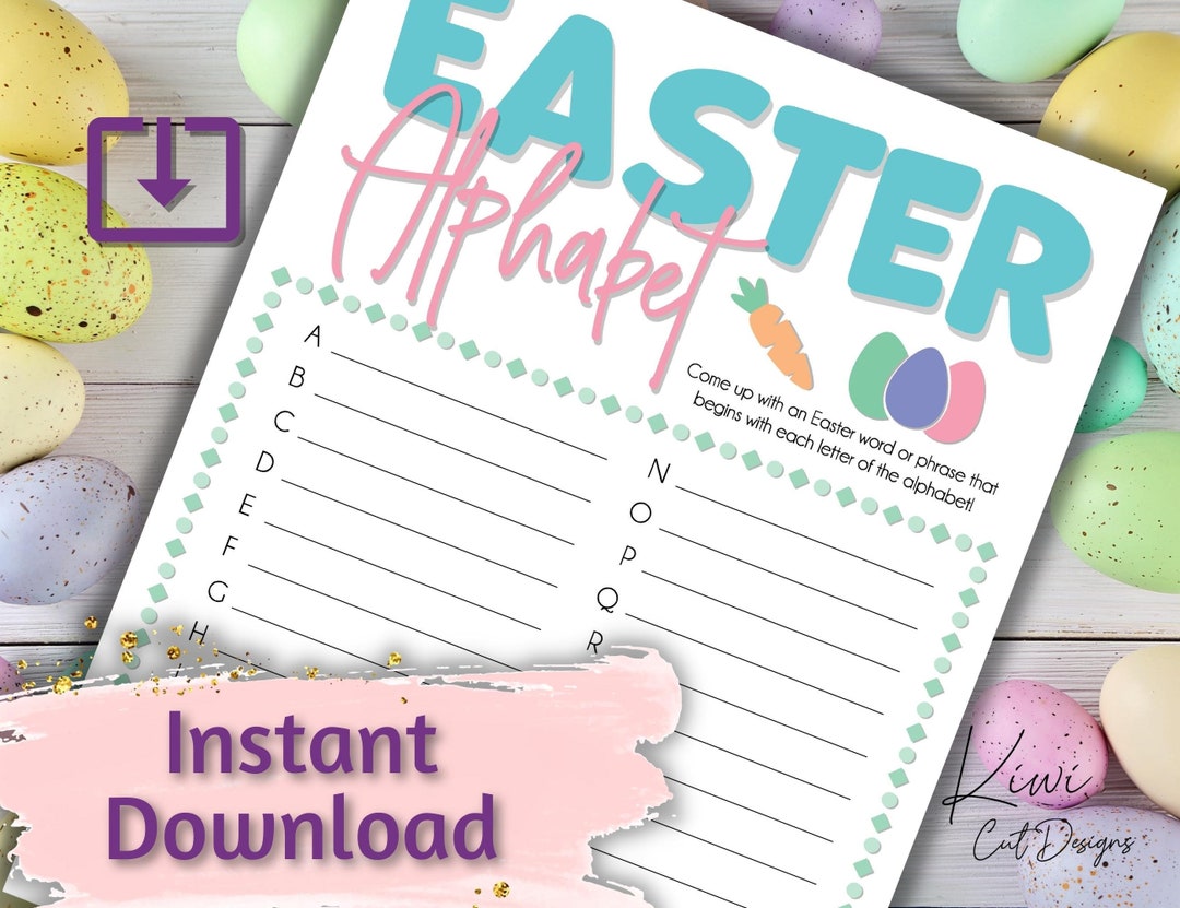 Easter Alphabet Game Digital Download | Printable for Kids | Sunday ...