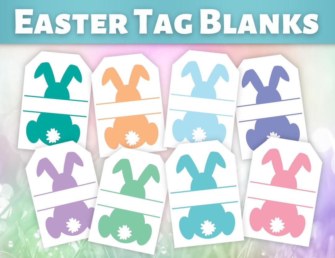 Easter Basket Gift Tag Blanks | Easter Gift Tag | Printable Easter Tag ...