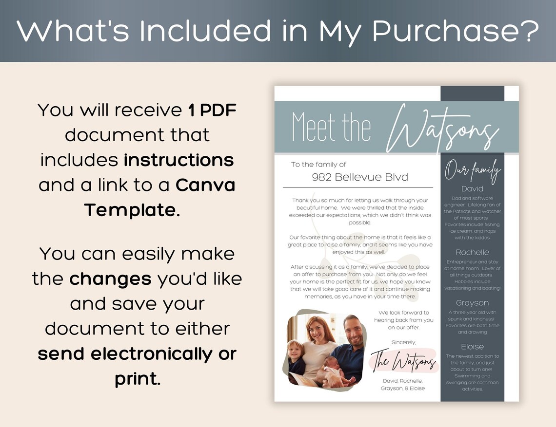 Home Offer Letter to Seller Template | Editable Real Estate Love Letter ...