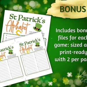 St Patrick's Day Printable Party Bundle | Printable Game | St Pats ...