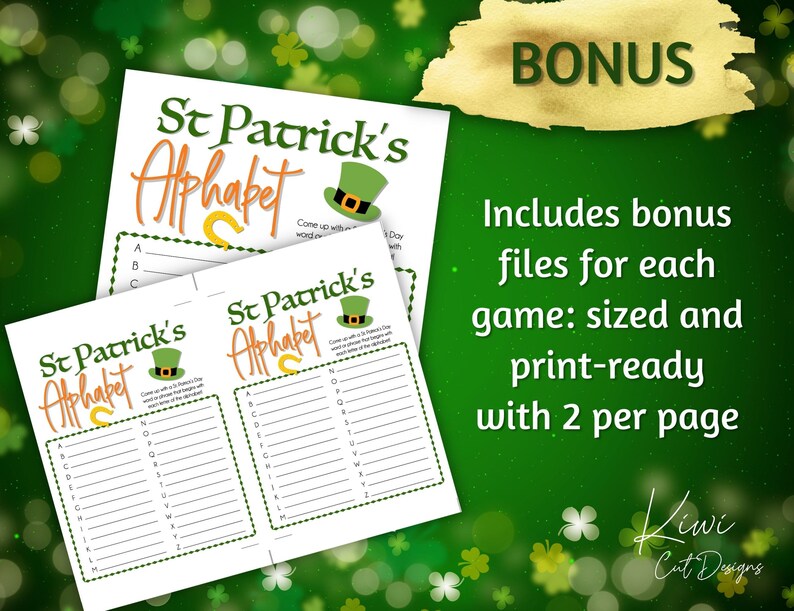 St Patrick's Day Printable Party Bundle Printable Game - Etsy