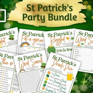 St Patrick's Day Printable Party Bundle | Printable Game | St Pats ...