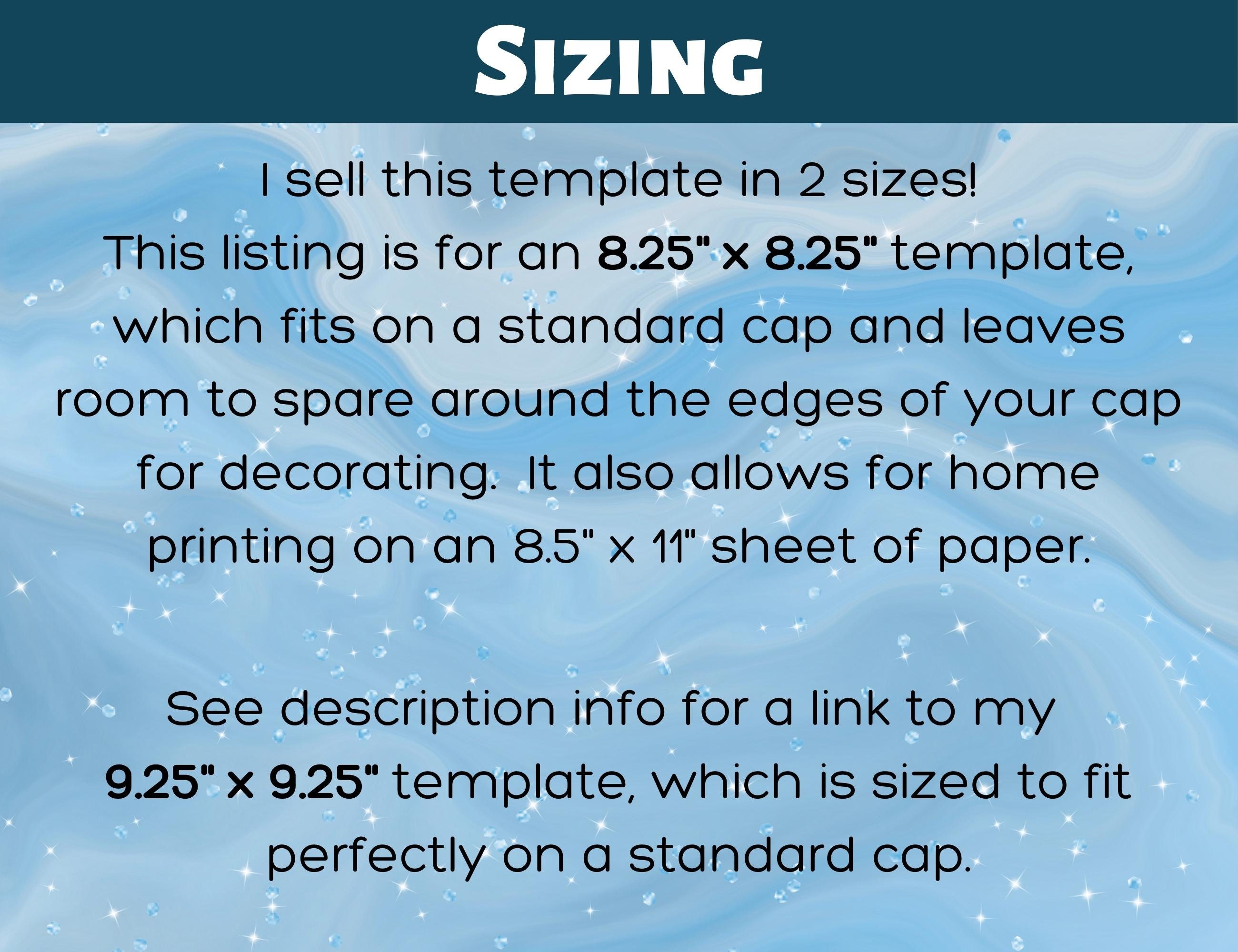 Blank Graduation Cap Topper Template Digital Download | Grad Topper ...