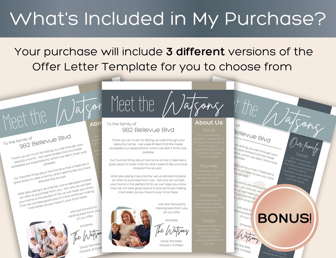 Home Offer Letter to Seller Template | Editable Real Estate Love Letter ...