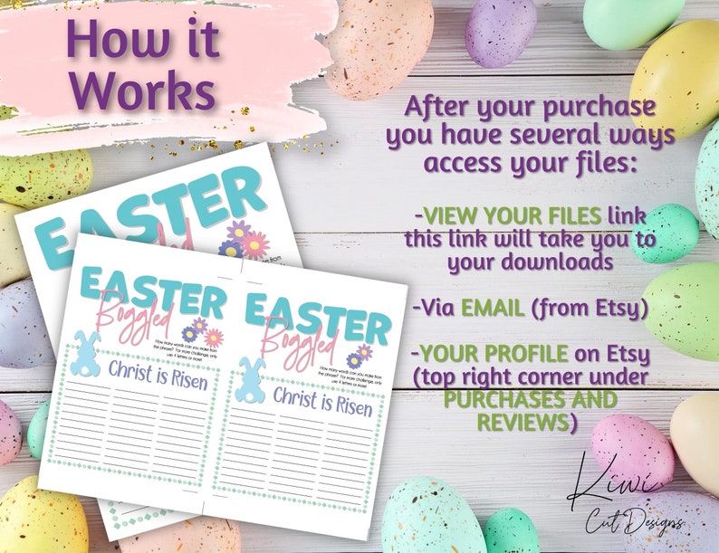 Easter Boggled Game Instant Digital Download Printable for Kids ...