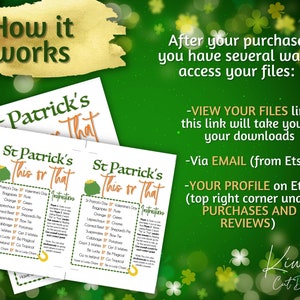 St Patrick's Day Printable Party Bundle | Printable Game | St Pats ...