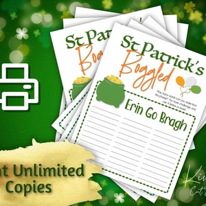 St Patrick's Day Boggle Game | Printable Game | St Pats Instant ...