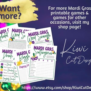 Mardi Gras Word Search | Printable Game | Word Search Instant Download ...