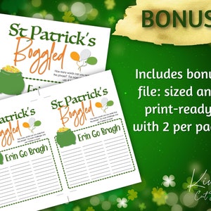 St Patrick's Day Boggle Game | Printable Game | St Pats Instant ...
