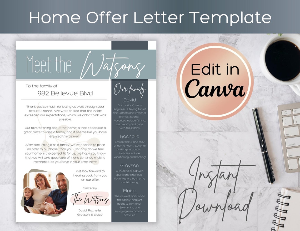 Home Offer Letter to Seller Template | Editable Real Estate Love Letter ...