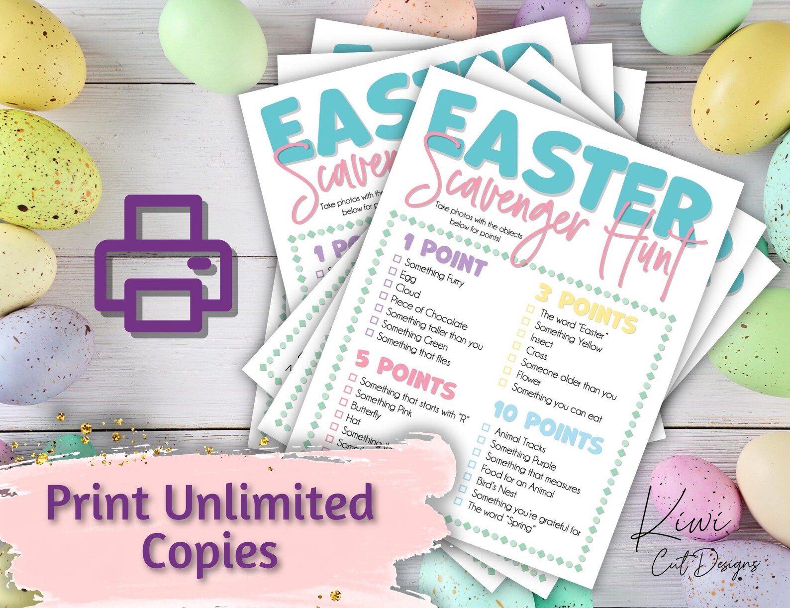 Easter Scavenger Hunt Printable Game for Kids Sunday | Etsy