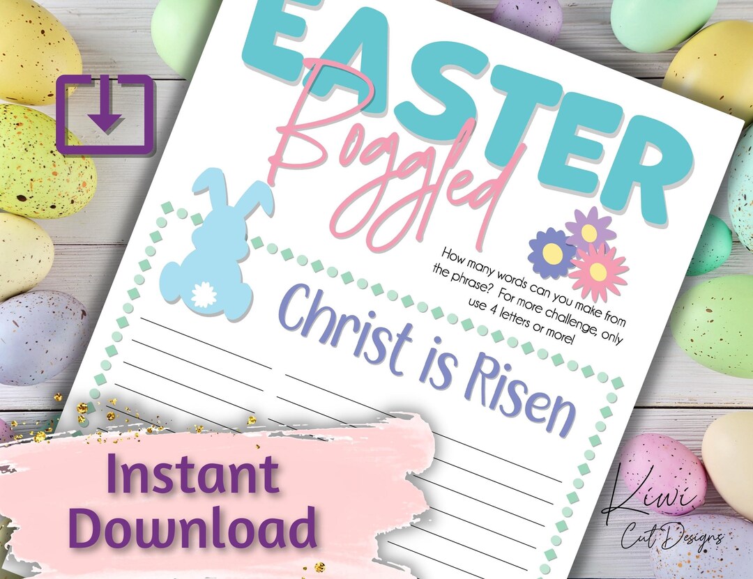 Easter Boggled Game Instant Digital Download Printable for Kids ...