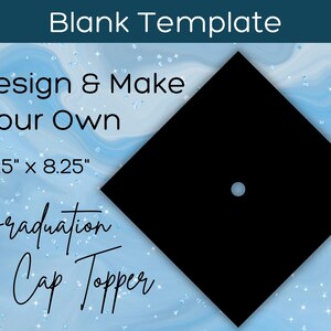 Blank Graduation Cap Topper Template Digital Download Grad - Etsy