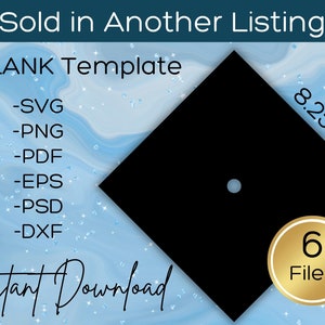 Blank Graduation Cap Topper Template Digital Download Grad - Etsy