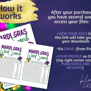 Mardi Gras Word Search | Printable Game | Word Search Instant Download ...