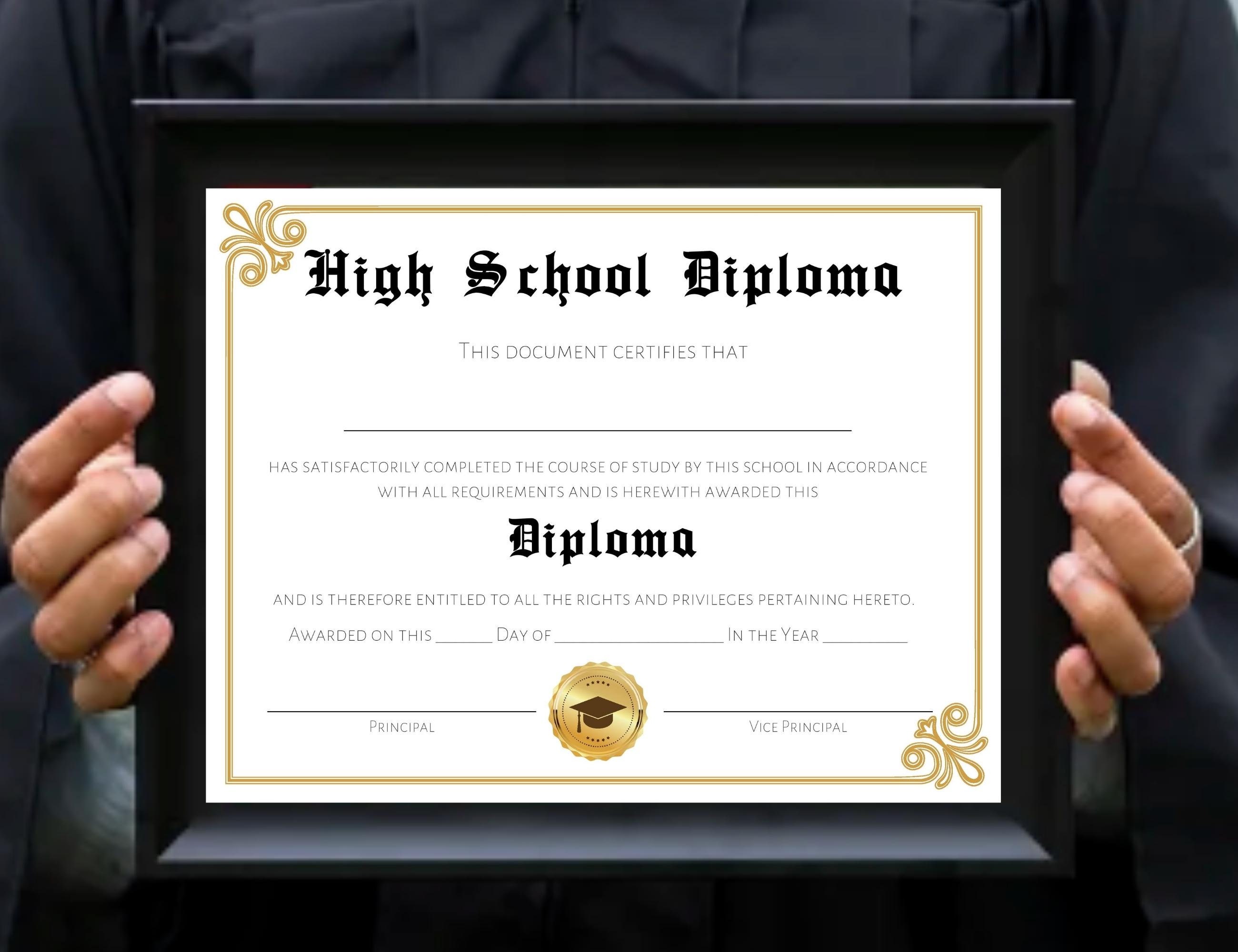 Homeschool Diploma Blank Template DIY Custom High School - Etsy