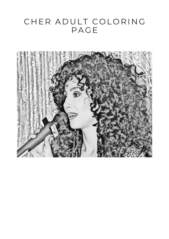 Cher Coloring Page | Etsy
