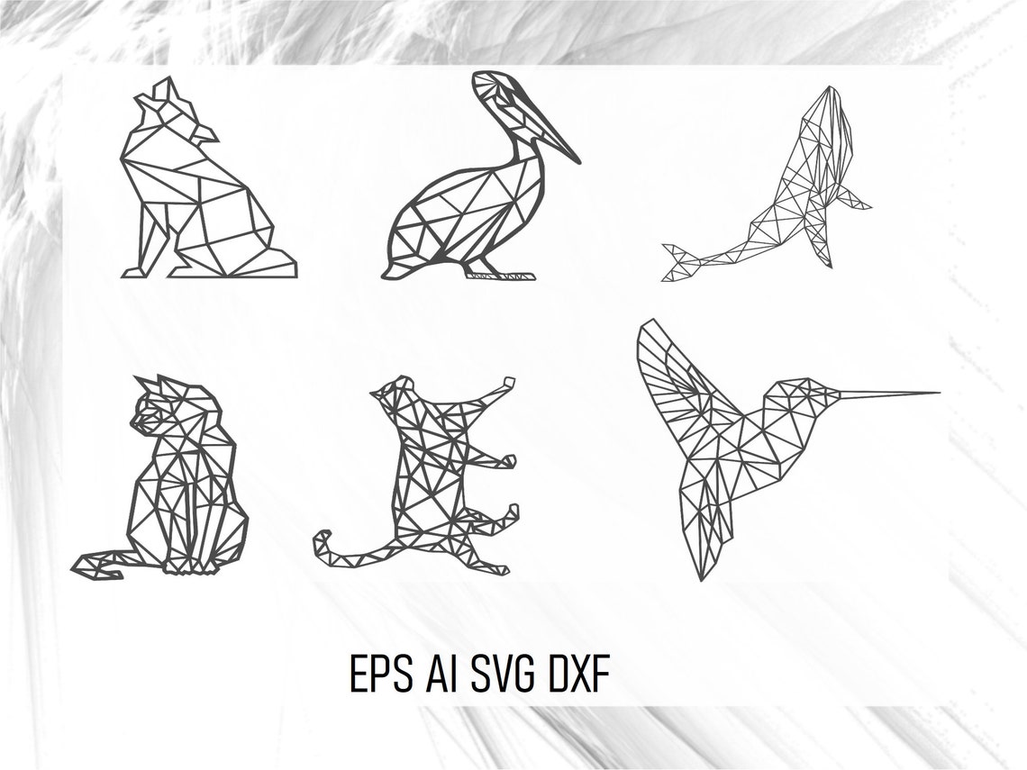 Polygon Animal SVG Bundle, Geometrical Art, CNC Laser Cut (digital ...