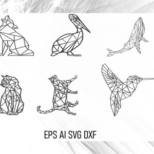 Polygon Animal SVG Bundle, Geometrical Art, CNC Laser Cut (digital ...