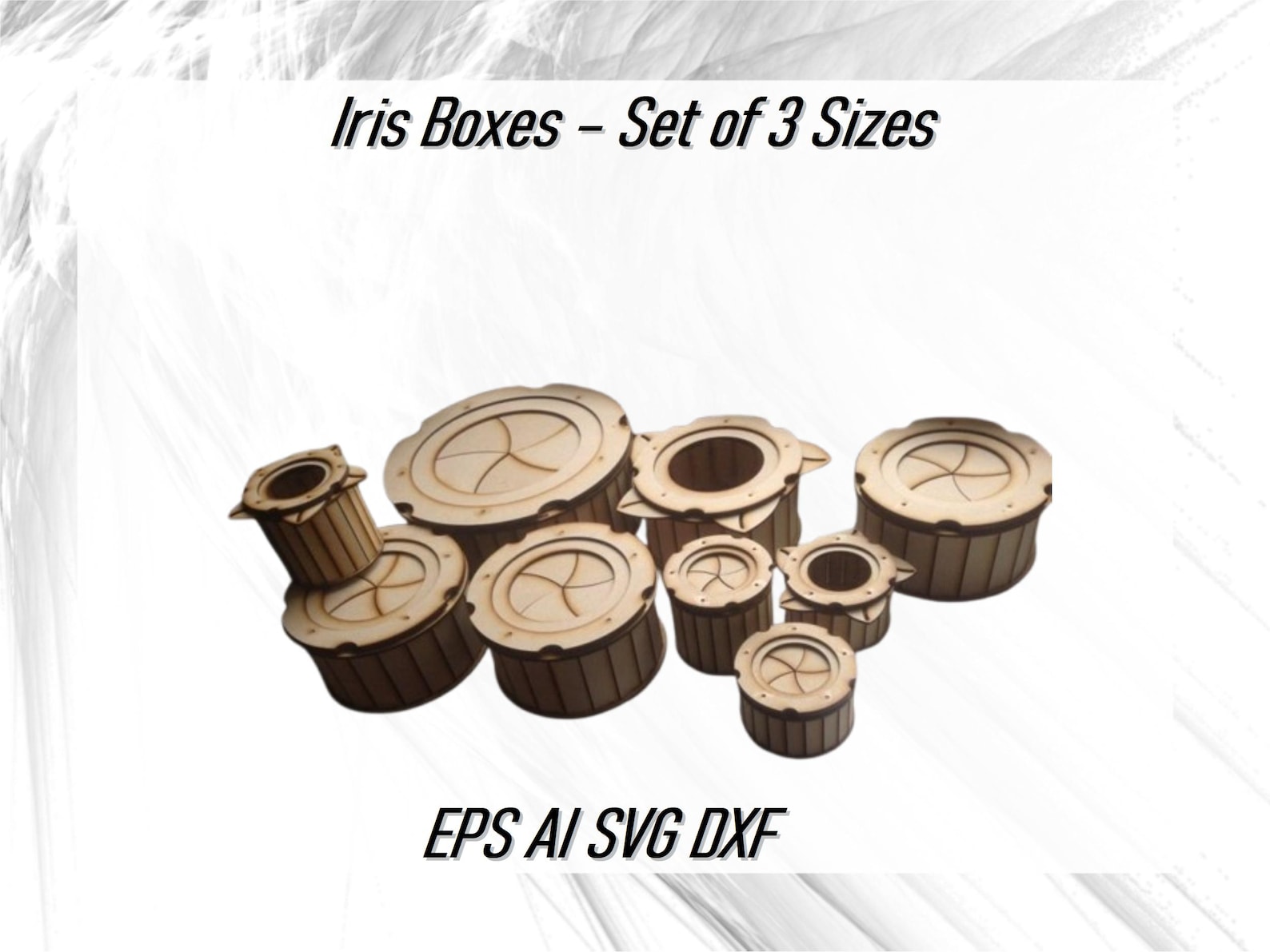 Laser Cut Iris Box Puzzle Vector Files Eps Ai Cdr Dxf Svg,instant ...