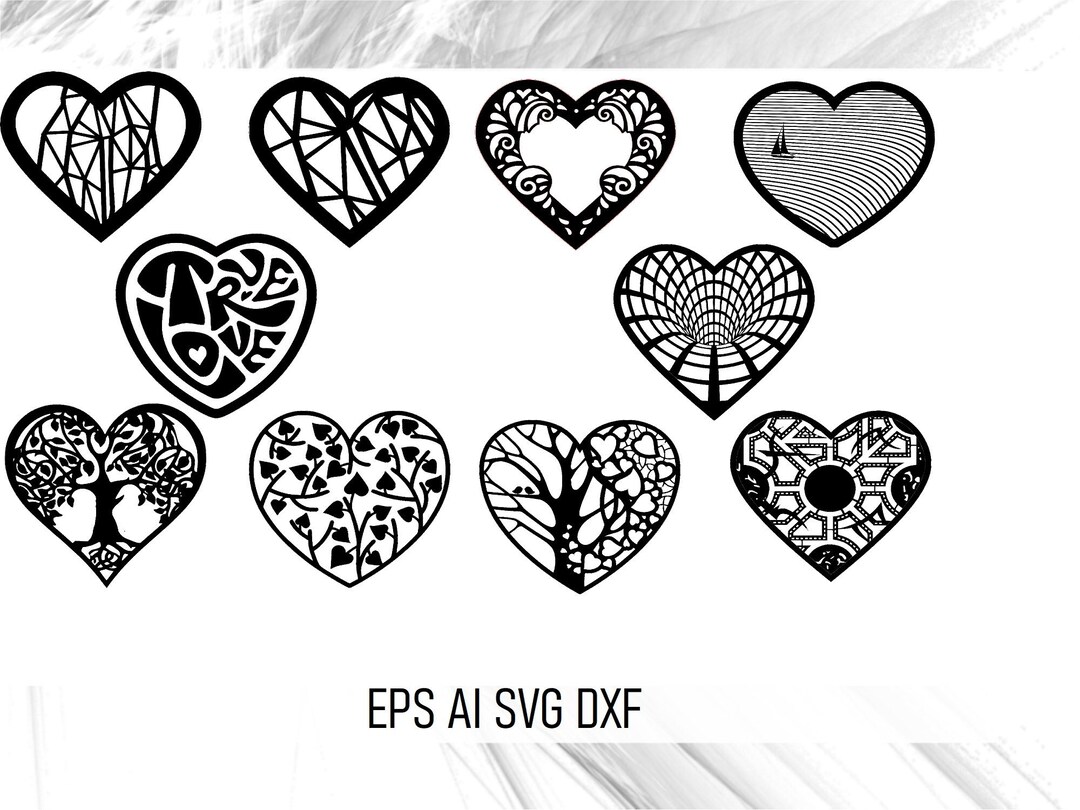 Heart Svg Bundle, Heart Svg, Polygon Heart Svg,true Love Heart Svg ...