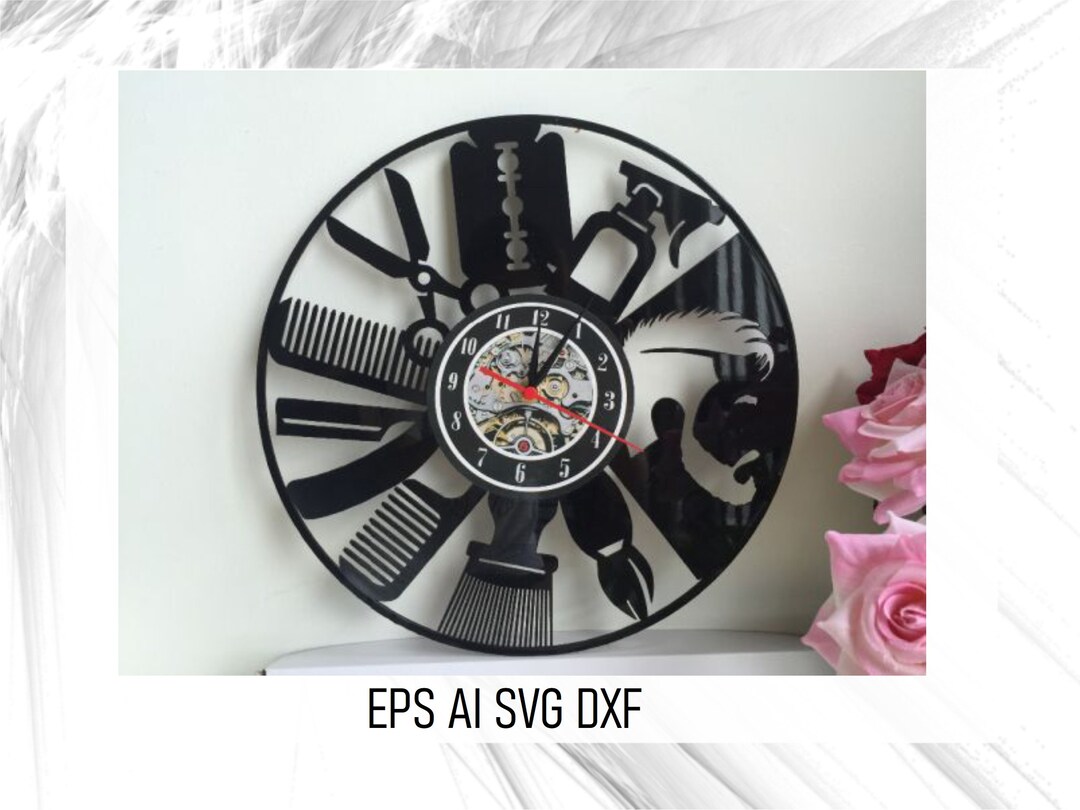 32 Music Vinyl Record Wall Clock Bundle Vector Files,wall Clock DIY Svg ...