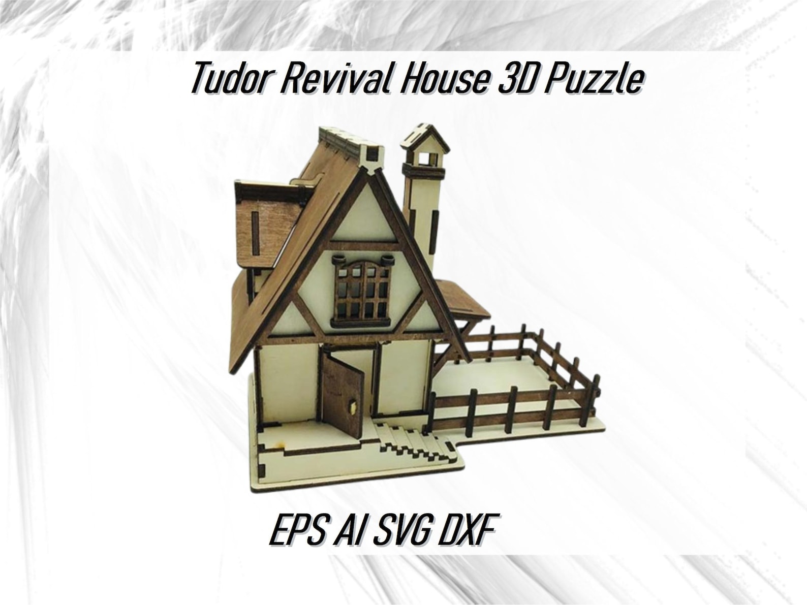 Laser Cut Tudor Revival Wooden 3D Puzzle House Medieval Architecture 3D ...