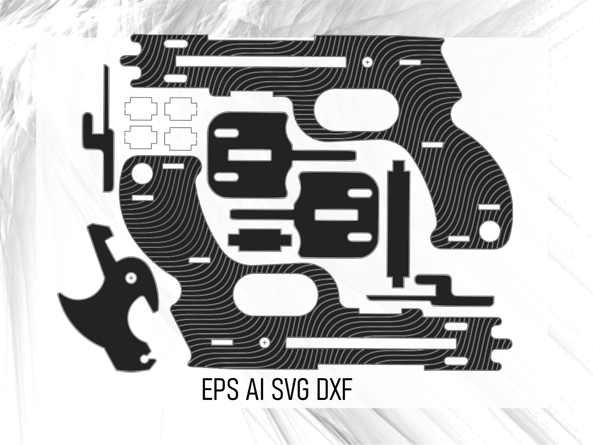 Rubber Guns Bundle Svg Files,rubber Shootgun Svg,3d Puzzle Svg,dxf Gun ...