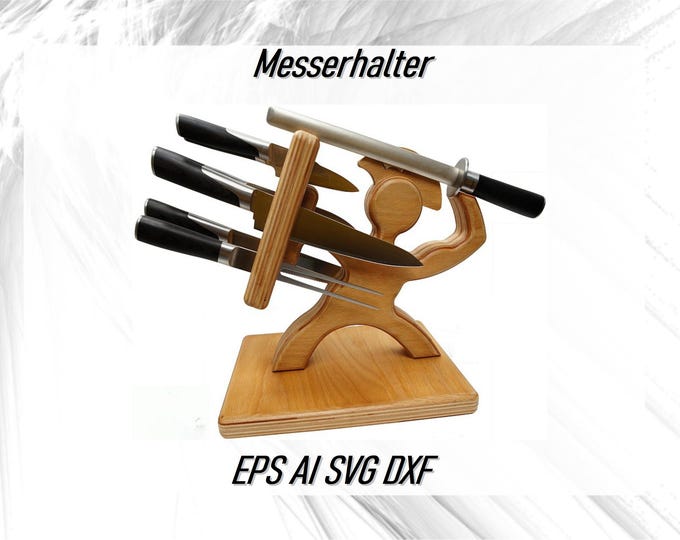 Spartan Warrior Knife Block Template Cdr Dxf Wooden Vector Cut File ...