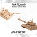 Laser Cut Wooden Tank 3D Puzzle Vector File With Instractions CDR DXF ...