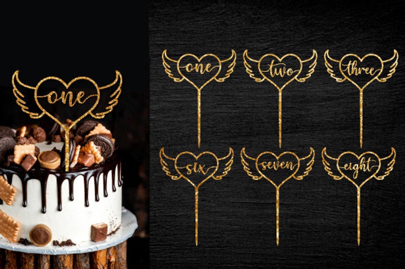 Happy Birthday Cake Topper Svg Bundle DIY Personalised DXF Cake Party ...