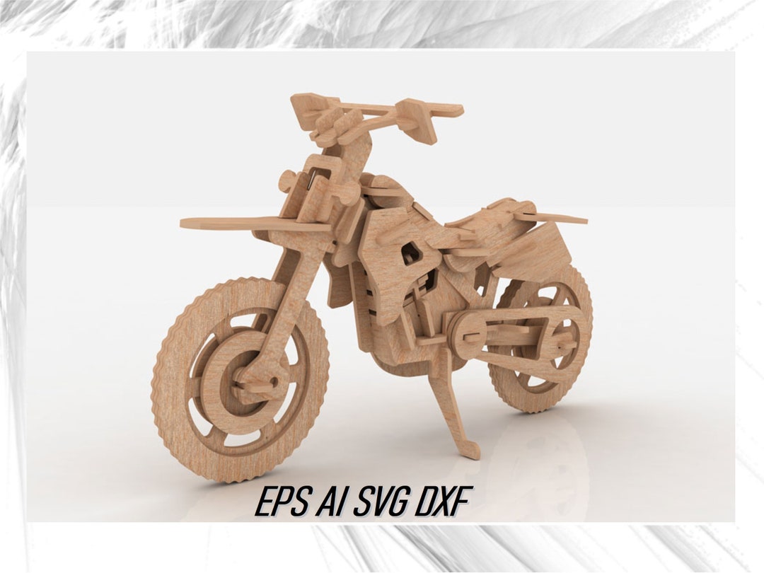 3D Motorbike Models Bundle,laser Cut Motocross 3d Puzzle, Wooden DIY 3d ...