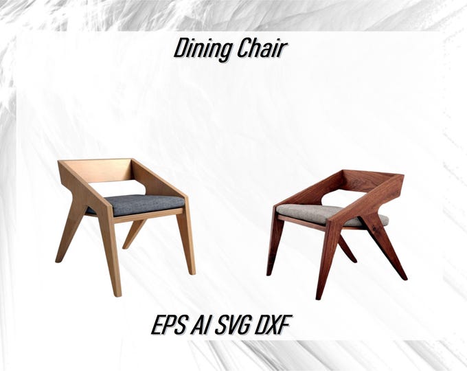 Laser Cut Wooden Dining Chair Vector Files CDR SVG Dxf,diy Chair ...