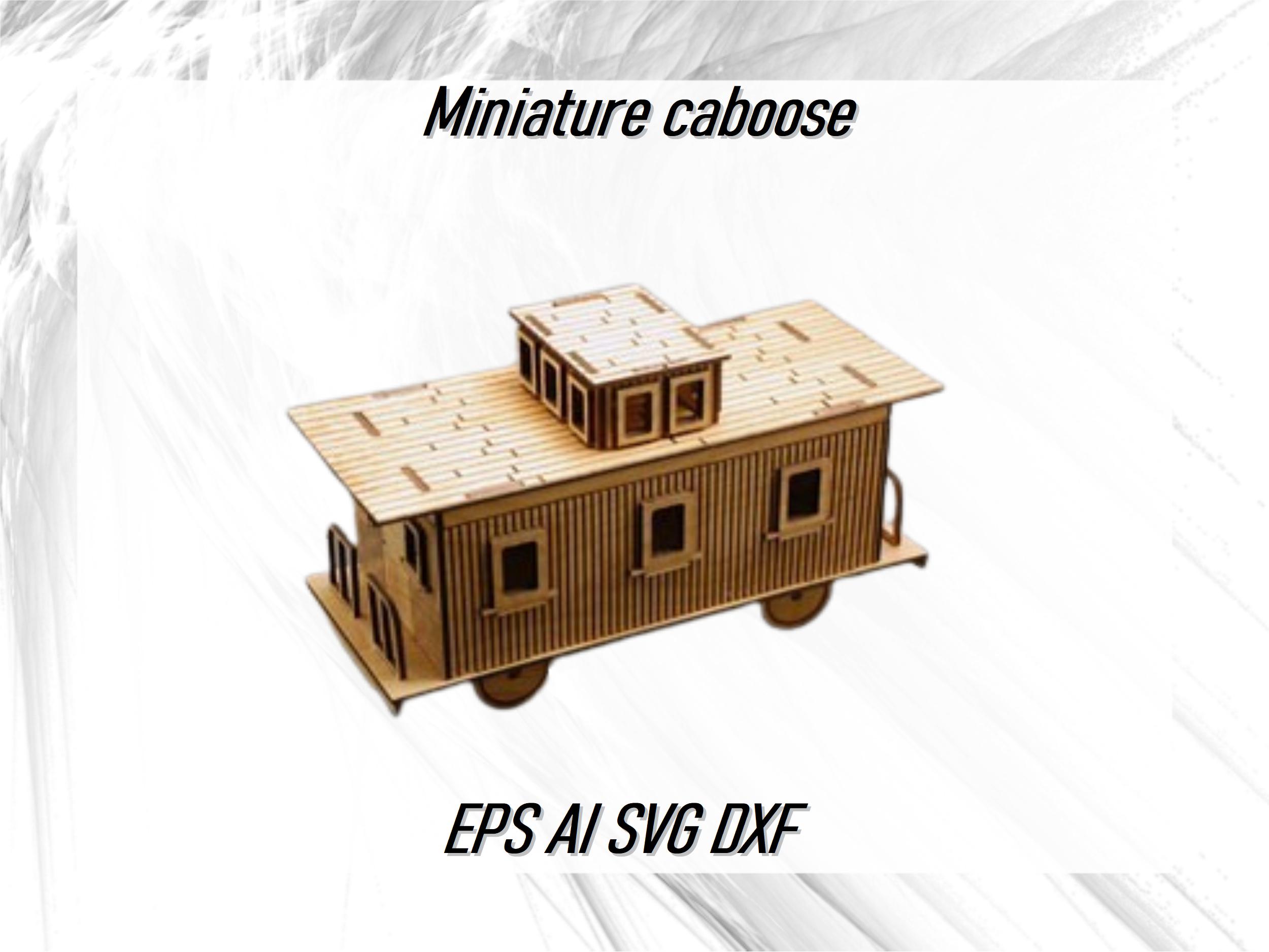Classic Wooden Caboose Wagon Laser Cut Files,train Svg Dxf Eps Vector ...