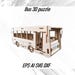 Bus 3D Model Puzzle Svg | Retro Bus Laser Cut | Retro Car Lasercut ...