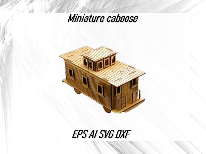 Classic Wooden Caboose Wagon Laser Cut Files,train Svg Dxf Eps Vector ...