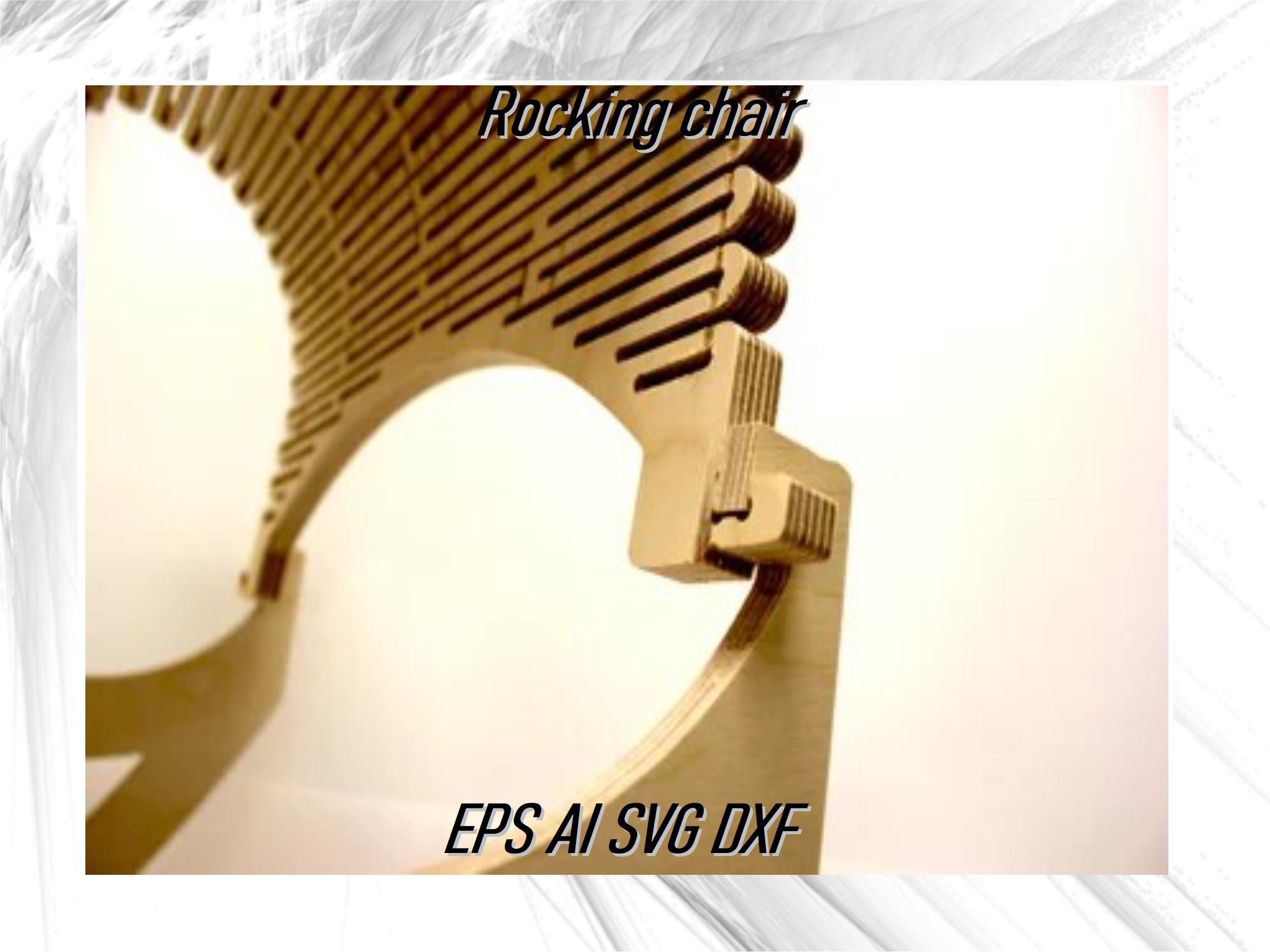 Wooden Rocking Chair for CNC Machine,wood Furniture, Model Rocking ...