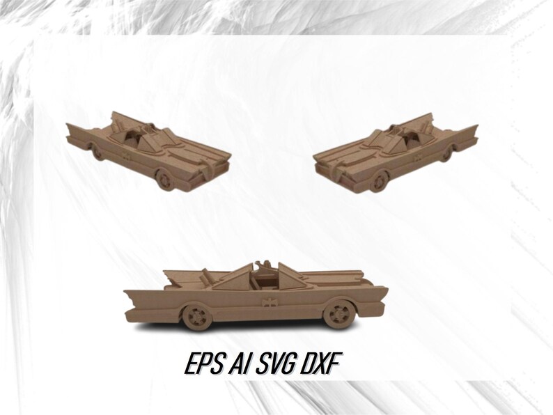 Laser Cut Super Hero's Retro Concept Car Plan Wooden Toy 3 Mm SVG DXF ...
